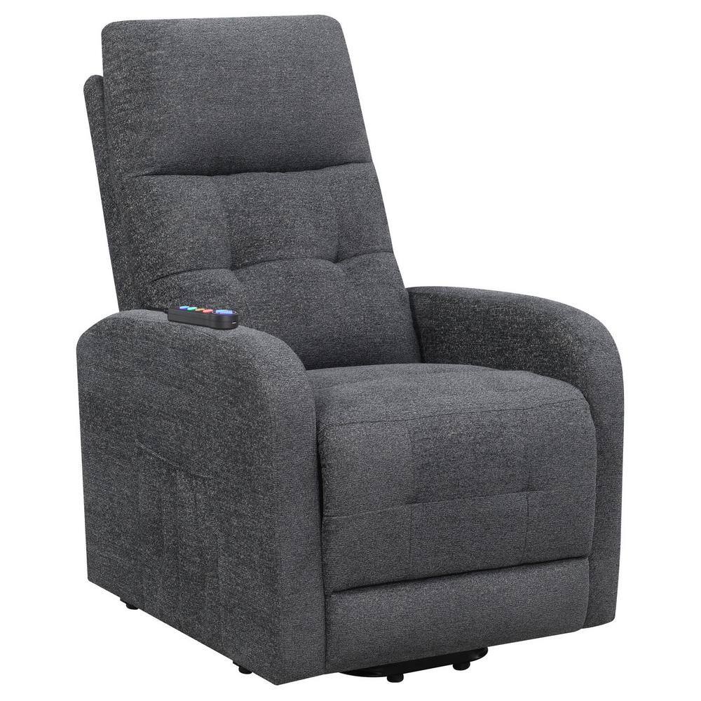 Coaster Howie Tufted Upholstered Power Lift Recliner Charcoal 609403P ...
