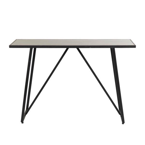 Litton Lane 47 in. Black Extra Large Rectangle Metal Console Table with ...