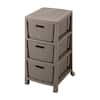 Rimax 3 Drawer Resin Wheeled Storage Rolling Cart in Mocha 13602 - The ...
