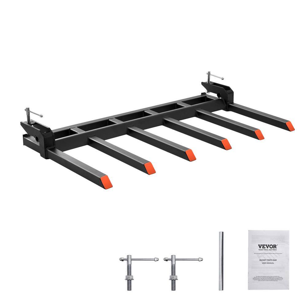 VEVOR Clamp on Debris forks to 60 in.Bucket 4560 lbs Capacity Heavy ...