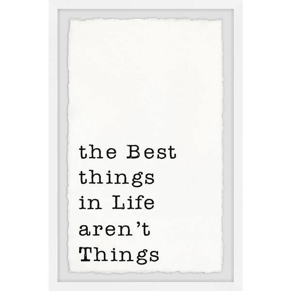 "Best Things in Life II" by Marmont Hill Framed Typography Art Print 30 ...