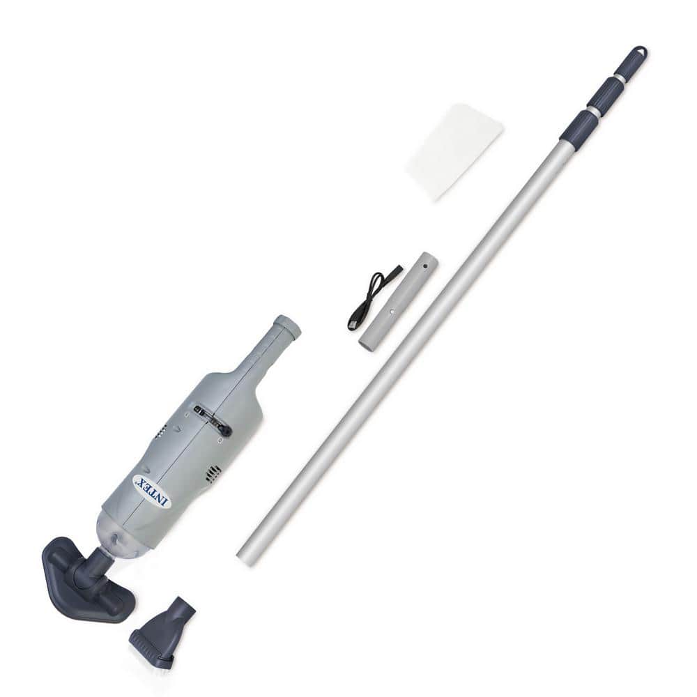 Intex Rechargeable Handheld Above Ground Pool Vacuum Cleaner with 2 ...