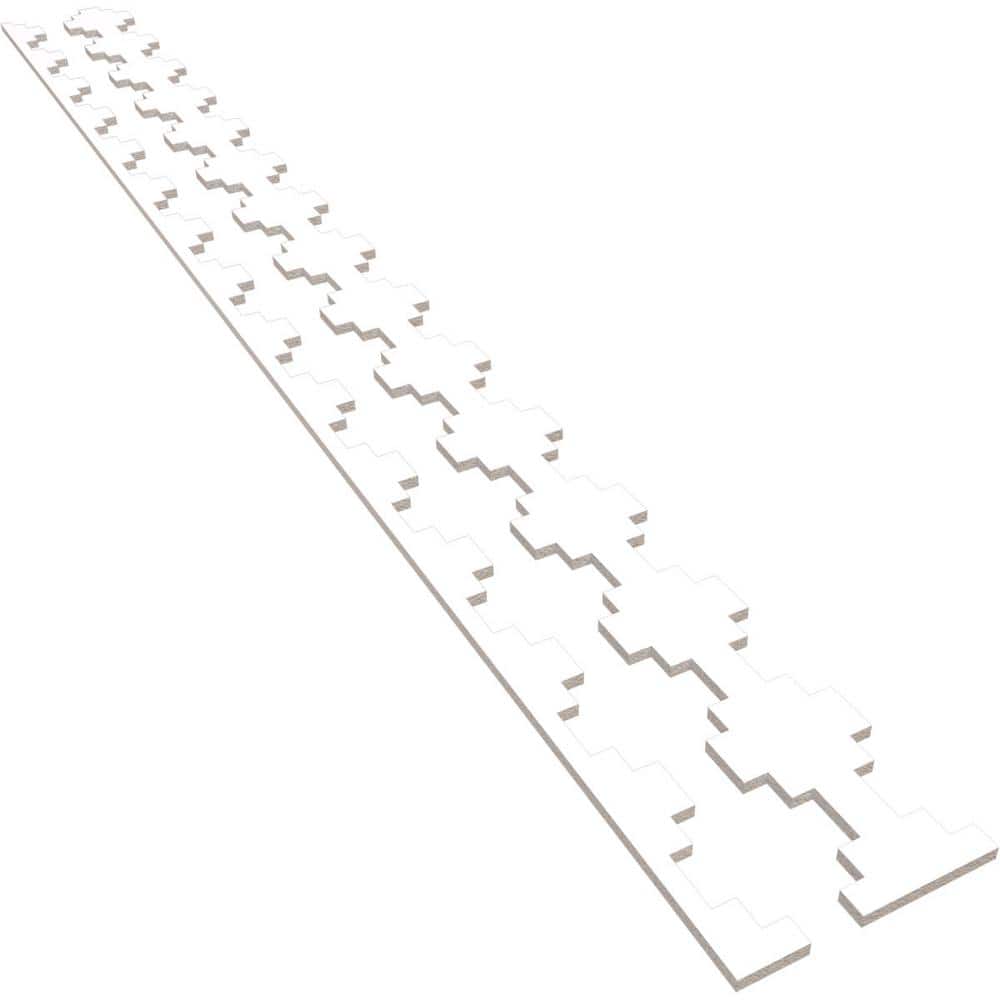 Ekena Millwork Gypsum 94 in. H x 0.5 in. W Slatwall Panels in PVC 15 ...