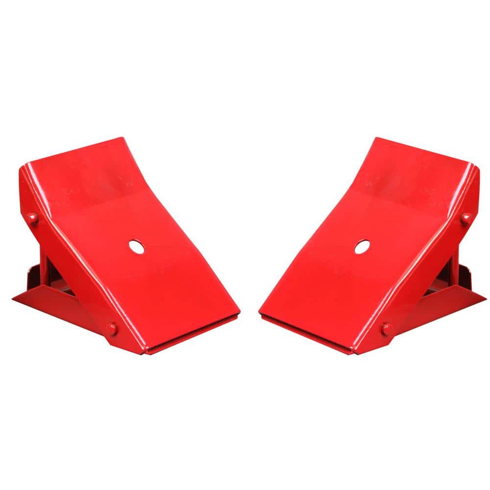Big Red Steel Wheel Chocks (2 Pack) TD3553 - The Home Depot