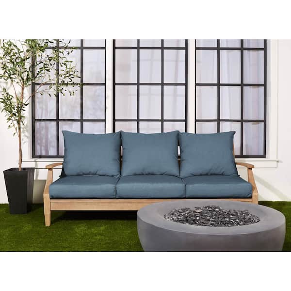 SORRA HOME 27 in. x 29 in. x 5 in. 6 Piece Deep Seating Outdoor Couch Cushion in Sunbrella Spectrum Denim HD260541TESCP The Home Depot