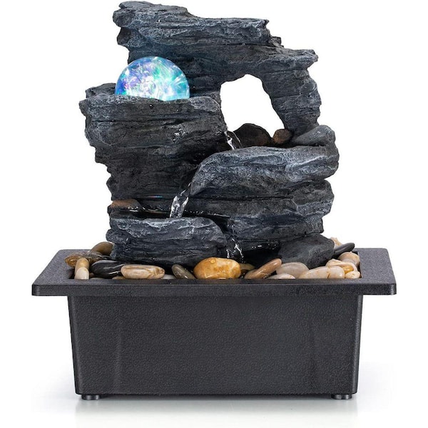 Tabletop Fountain Rotating Ball Rock Waterfall Fountain YNLIN280 - The ...
