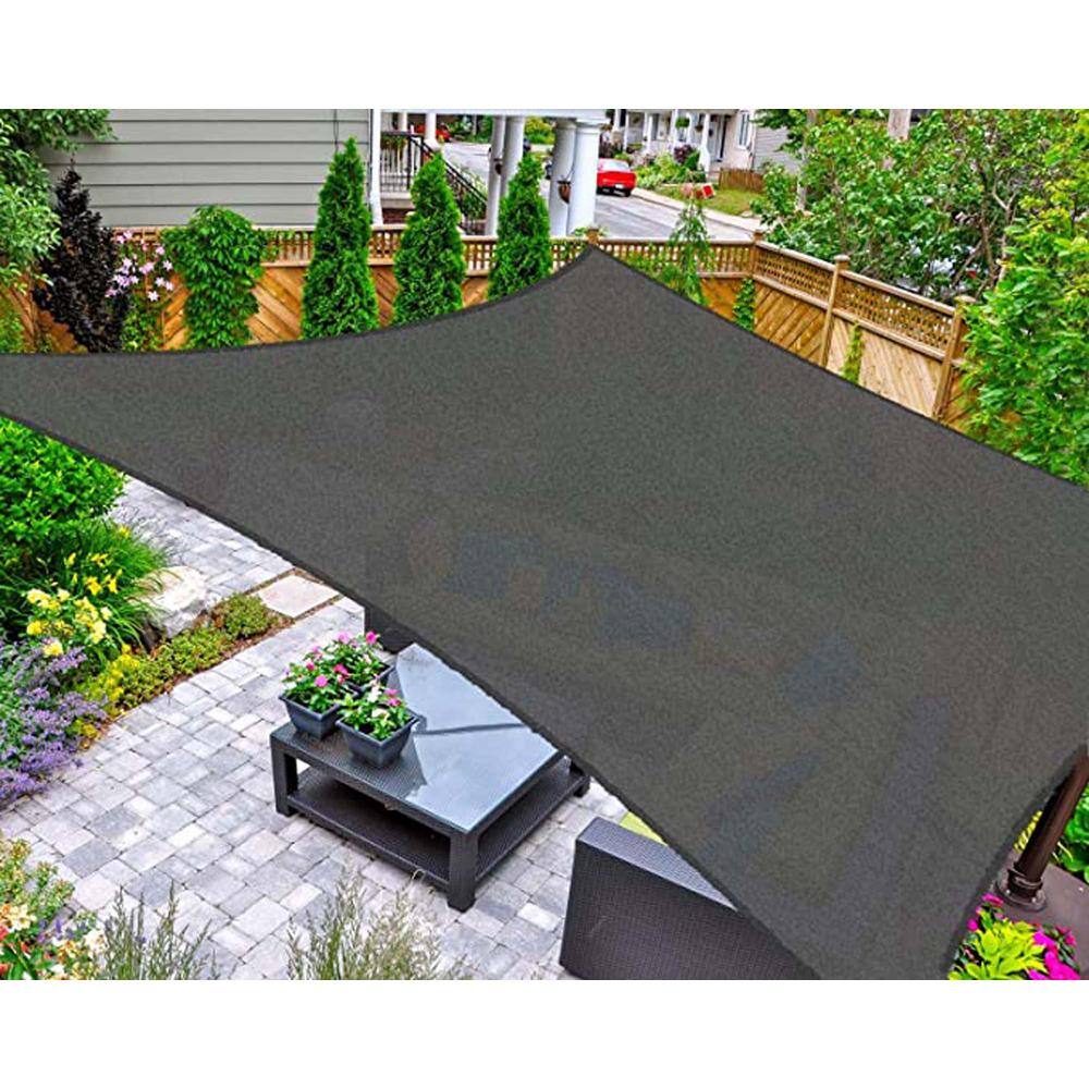 16 ft. x 20 ft. Black Rectangular Sun Shade Sail ST630A-330 - The Home ...