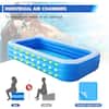 Afoxsos 120 in. W x 72 in. D x 22 in. H Inflatable Swimming Pool, Above ...