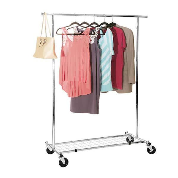 Seville Classics Commercial Single Rod Expandable Clothes Rack with ...