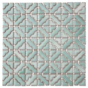 Merola Tile Hudson Tower Marine 6 in. x 6 in. Porcelain Mosaic Take ...