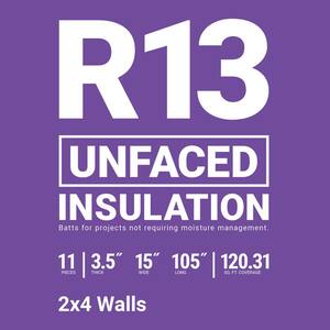 R13 - Batt - Fiberglass Insulation - Insulation - The Home Depot