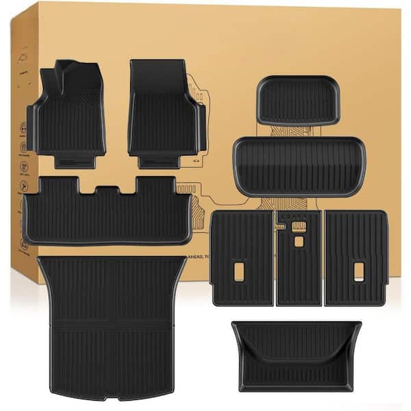 18 in. W x 2 in. H Floor Mat Full Set with Front and Rear Cargo Mat and ...