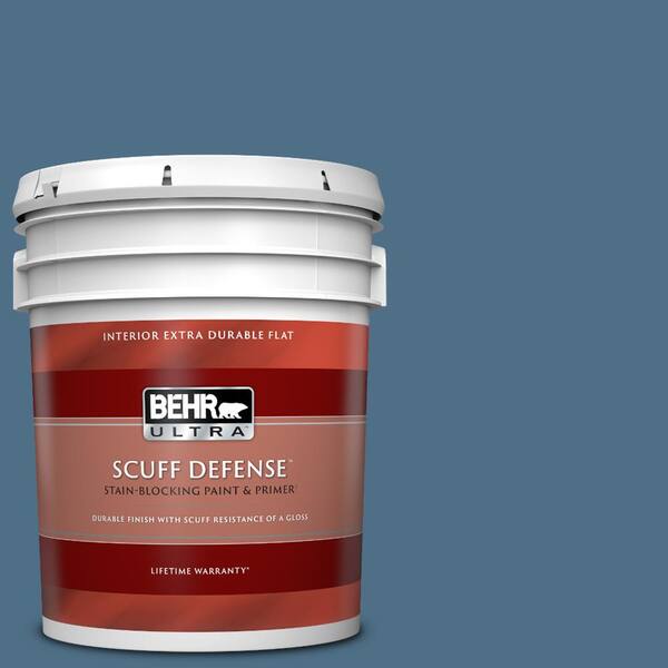 BEHR ULTRA 5 gal. #S500-6 Shipyard Extra Durable Flat Interior Paint ...