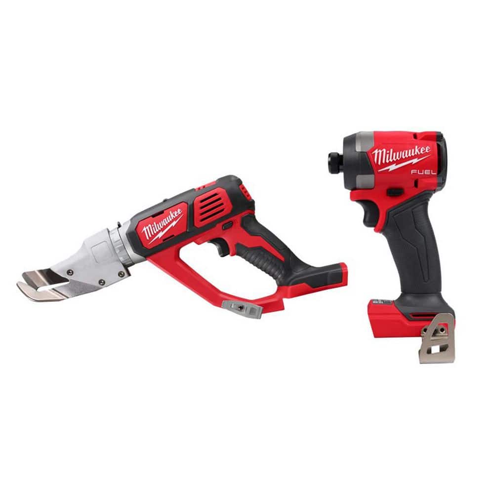 Milwaukee M18 18-Volt Lith-Ion Cordless 18-Gauge Single Cut Metal Shear ...