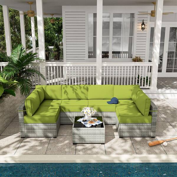Green outdoor sectional store