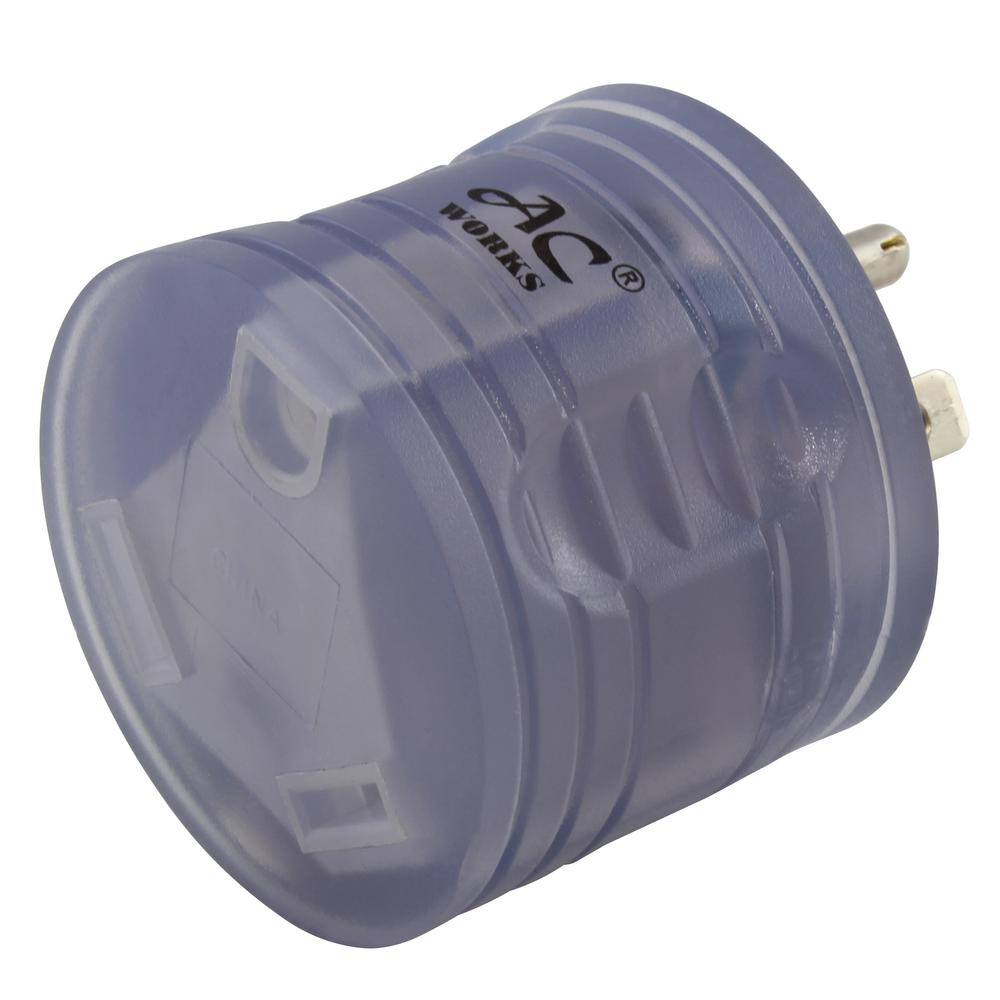 AC WORKS RV Adapter 15 Amp Household Plug to RV TT-30 30 Amp 125-Volt ...