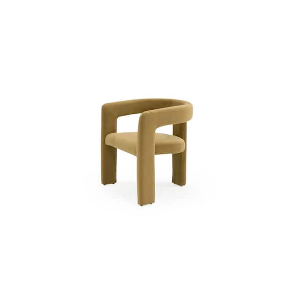 MR MODREST Cherish Tan Fabric Dining Chair 80595 - The Home Depot