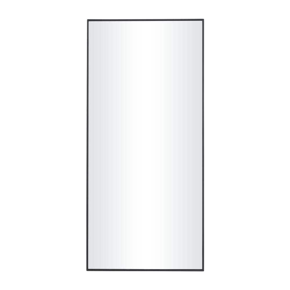 Litton Lane 30 in. x 14 in. Simplistic Rectangle Framed Black Wall ...