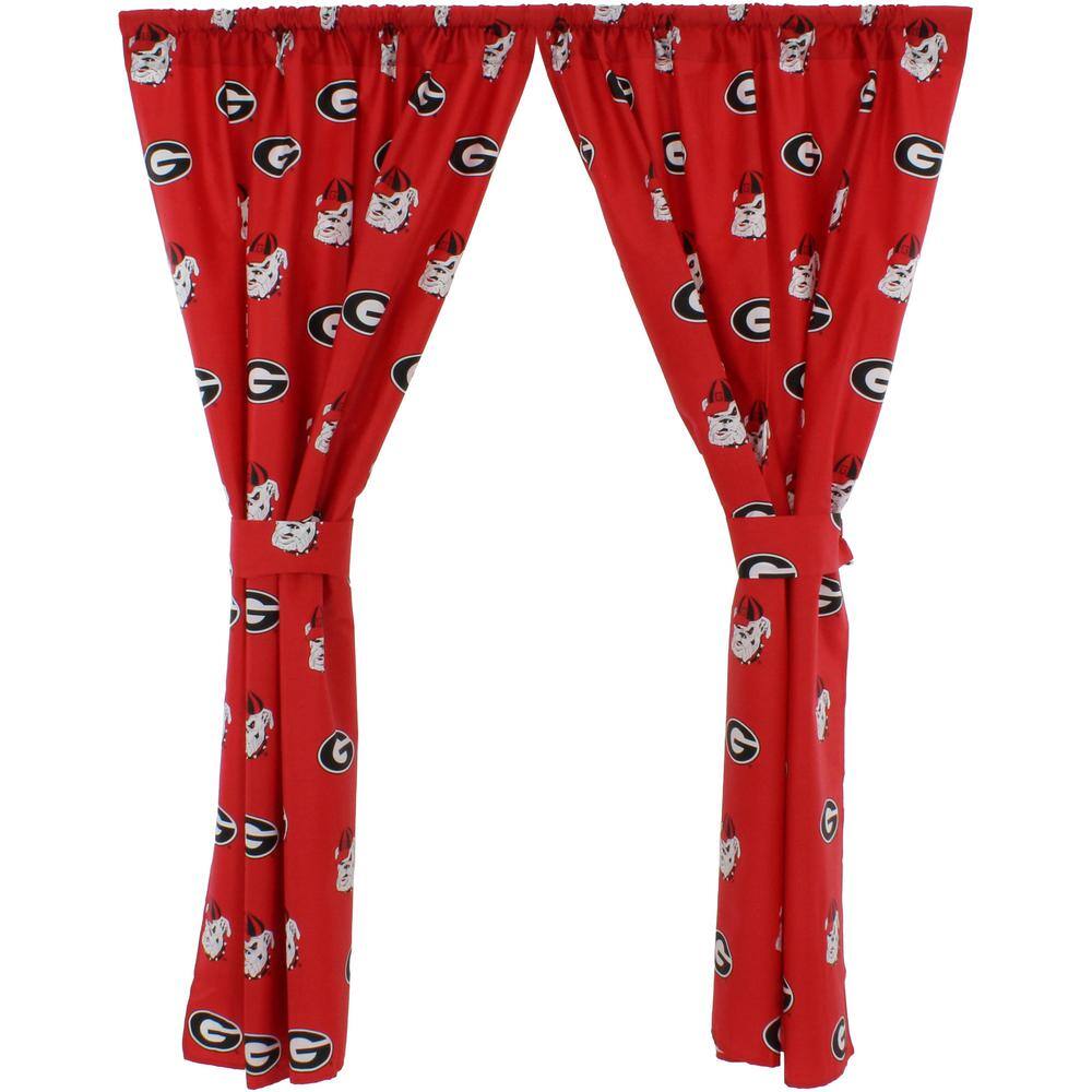 College Covers Red Rod Pocket Room Darkening Curtain - 42 in. W x 84 in ...