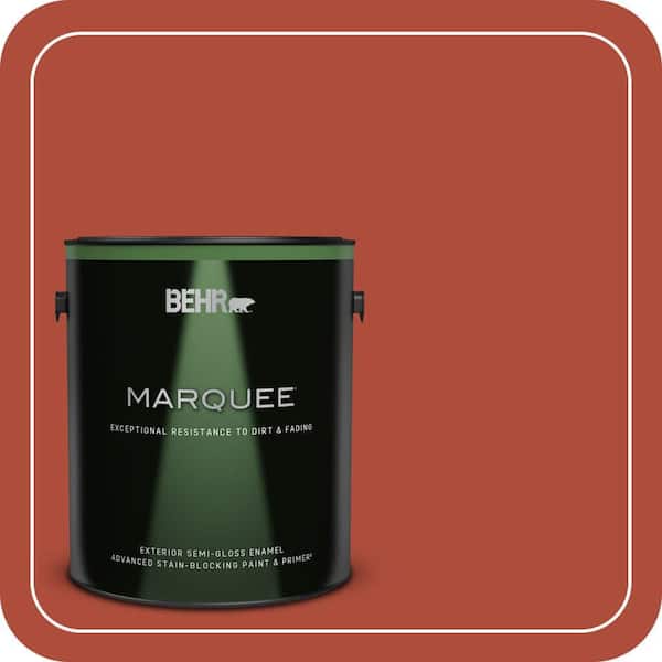 BEHR MARQUEE 1 gal. #MQ4-35 Torch Red Semi-Gloss Enamel Exterior Paint ...