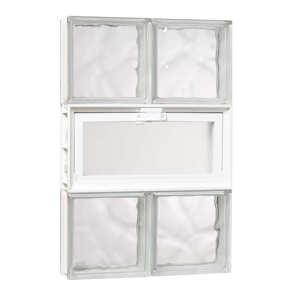 TAFCO WINDOWS 15.75 in. x 23.25 in. x 3.125 in. Wave Pattern Glass ...