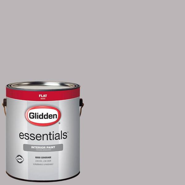 Glidden Essentials 1 gal. #HDGCN57D Hazy Grey Flat Interior Paint ...