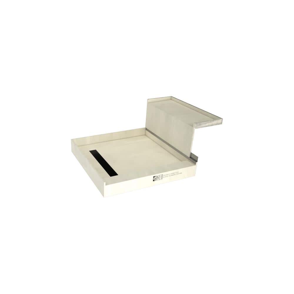 Tile Redi Base'N Bench 60 in. L x 48 in. W Alcove Shower Pan Base and ...