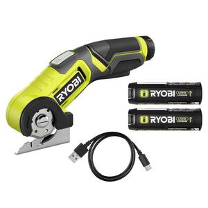 RYOBI USB Lithium Power Cutter Kit with 2.0 Ah USB Lithium Battery and ...