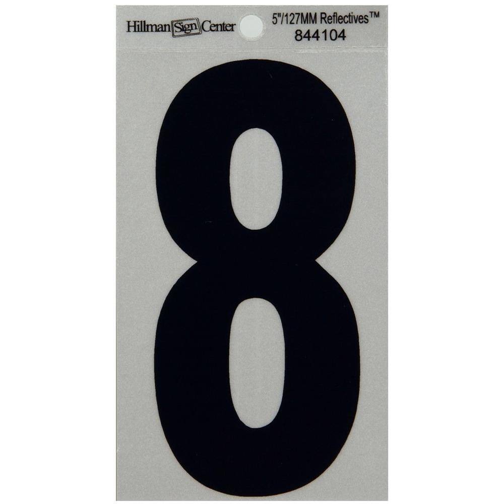 Everbilt 5 in. Mylar Reflective Number 8 844104 - The Home Depot