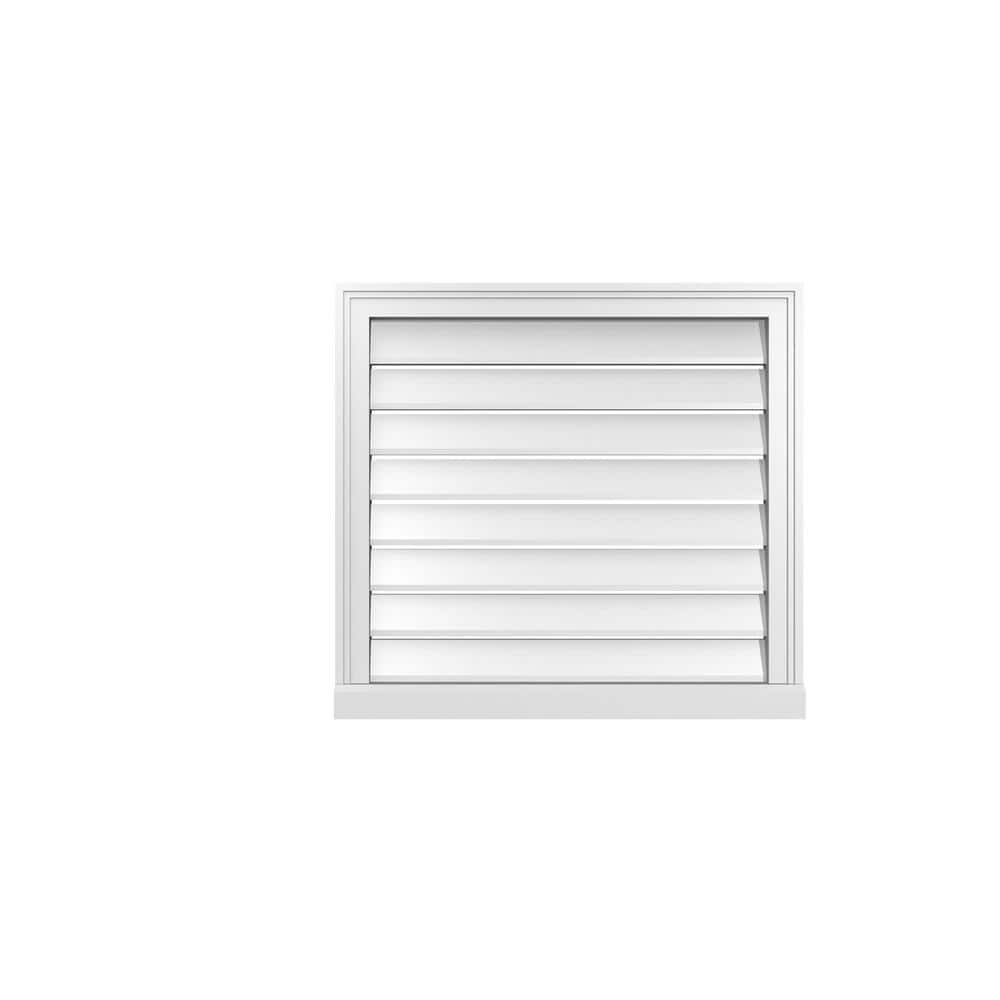 Ekena Millwork 28" x 26" Vertical Surface Mount PVC Gable Vent ...