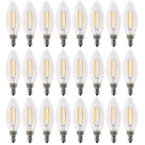 Reviews for Feit Electric 60-Watt Equivalent B10 E12 Candelabra Dim White Filament Clear Glass ...