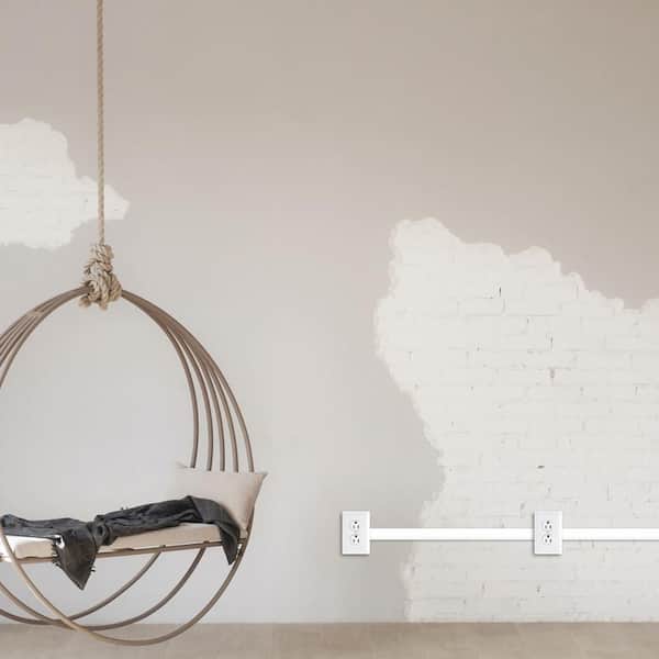 Legrand Wiremold Non-Metallic PVC Raceway 5 ft. Wire Channel, White ...