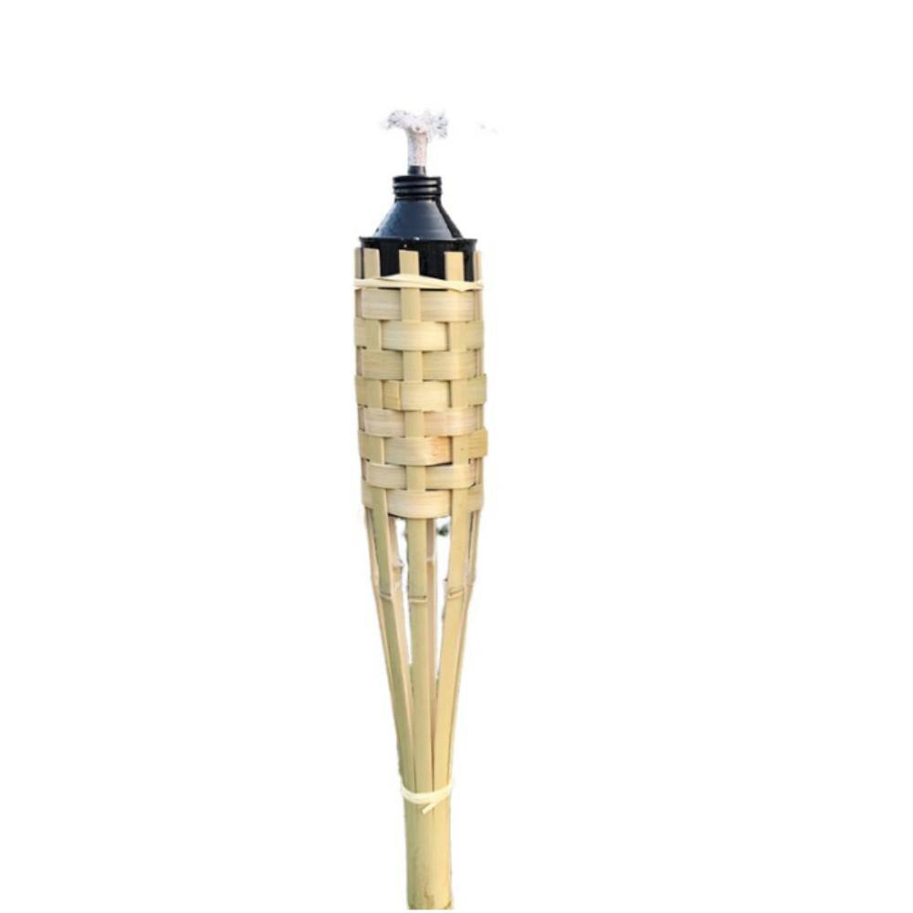Wellco 72 in.Natural Bamboo Torch Weather-Resistant Coated Outdoor ...
