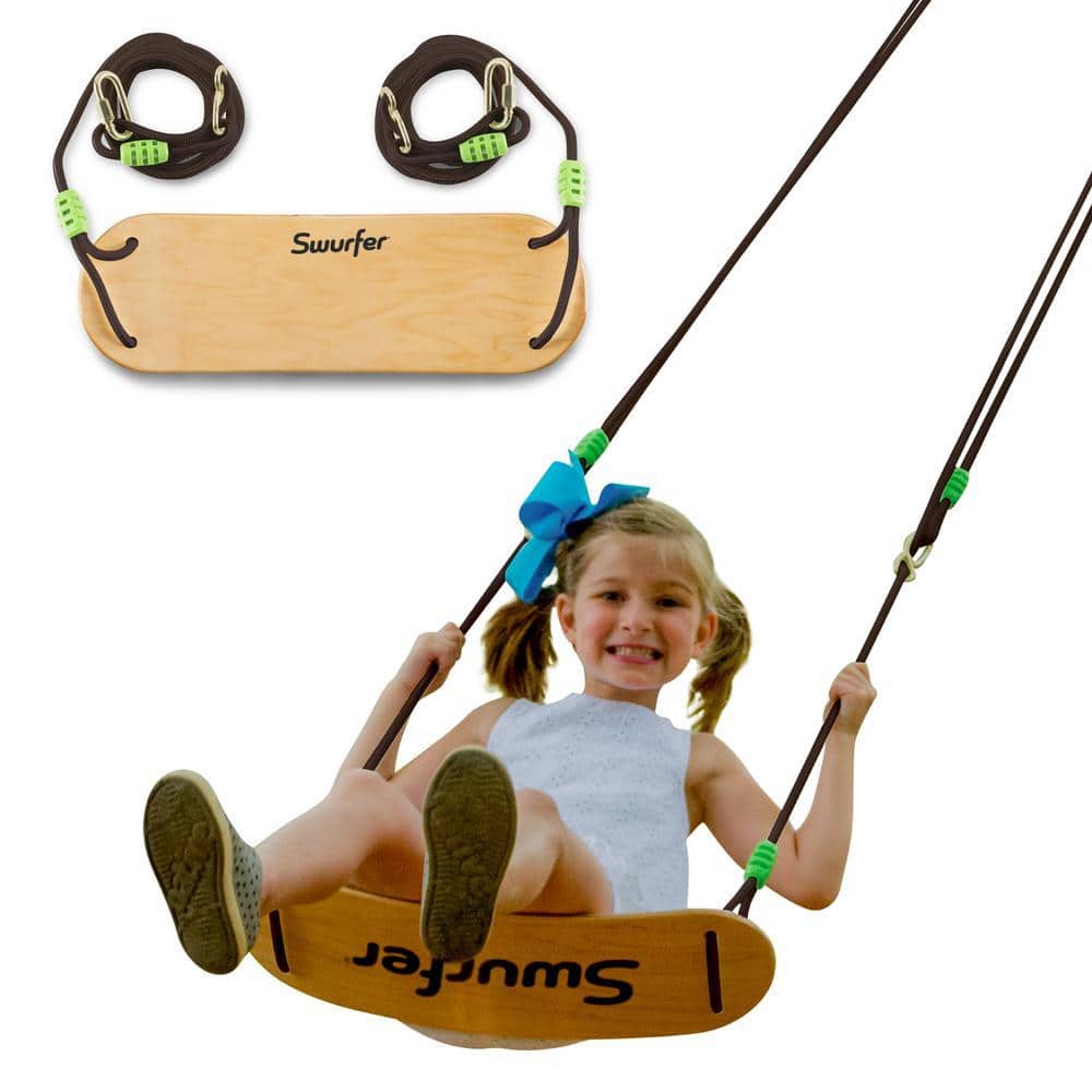 Swurfer Sway Wood Tree Swing with Rope SW-CWS - The Home Depot