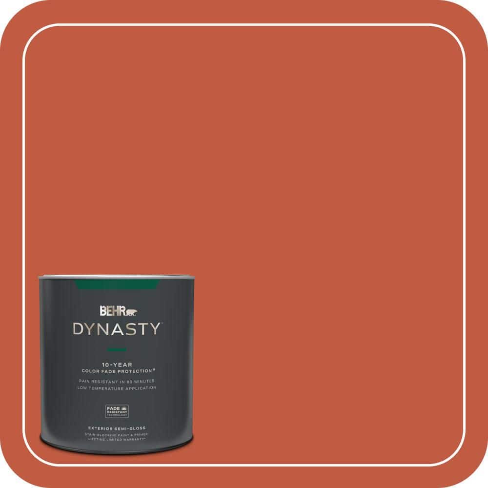 BEHR DYNASTY 1 qt. #M180-7 Deep Fire Semi-Gloss Exterior Stain-Blocking ...