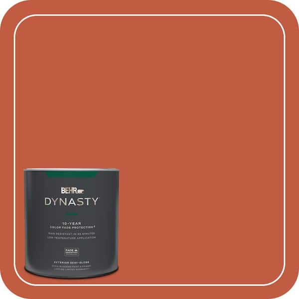 BEHR DYNASTY 1 qt. #M180-7 Deep Fire Semi-Gloss Exterior Stain-Blocking ...