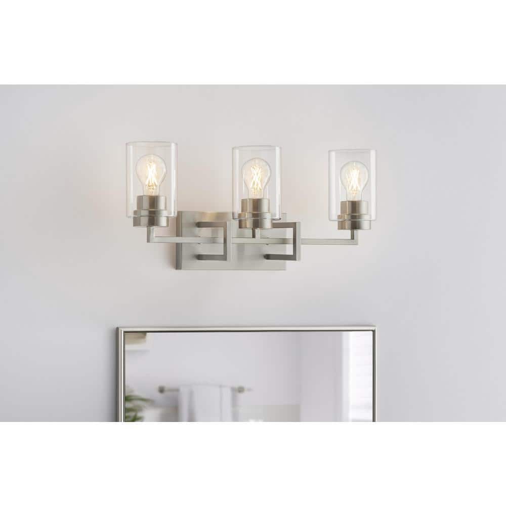 Reviews for Hampton Bay Westerling 22.5 in. 3-Light Brushed Nickel ...