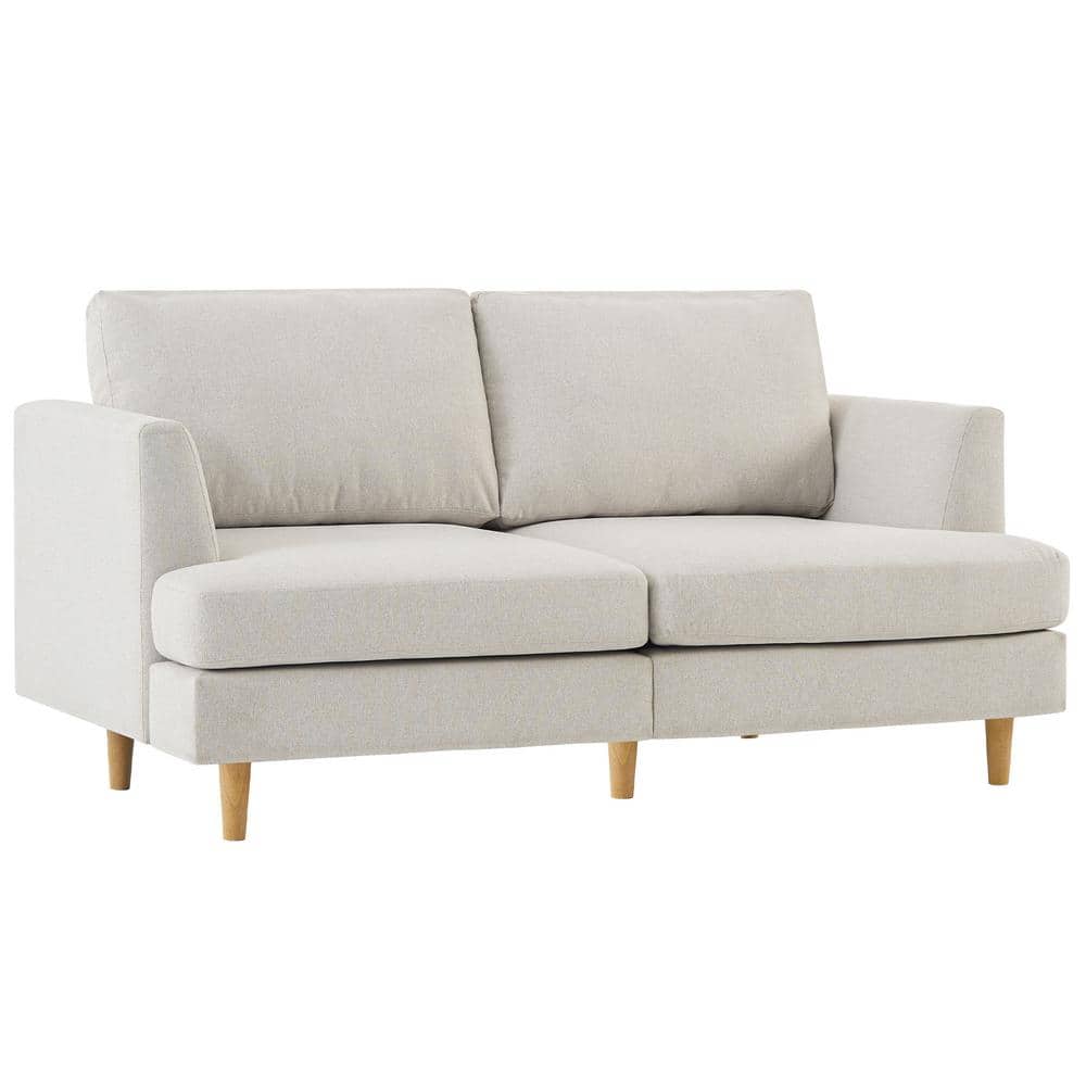 GOOD & GRACIOUS Sofas 65 ft. x 34.6 ft. Straight Arm Polyfiber ...