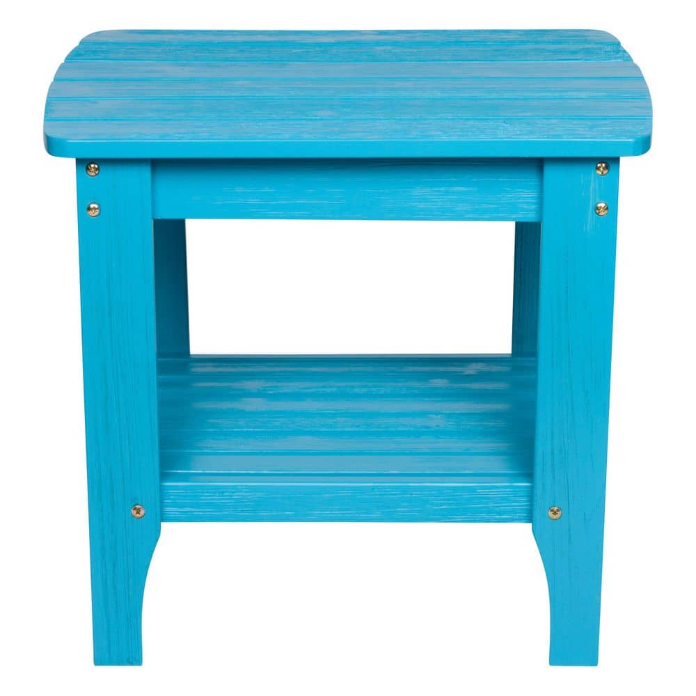 Shine Company 24 in. L Rectangular Side Table, Cedar Wood Patio Table ...