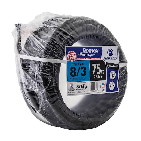 Southwire 75 8/3 Stranded Romex SIMpull CU NM-B W/G Wire, 42% OFF