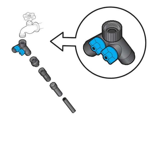 DIG 3/4 in. Swivel FHT Hose End Splitter D52 - The Home Depot
