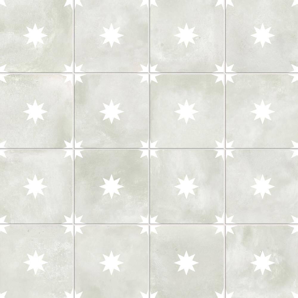 Merola Tile Starlight Sage 17 in. x 17 in. Porcelain Floor and Wall ...