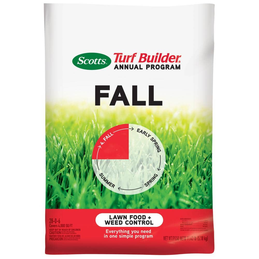 Scotts Turf Builder Annual Program 11.43 lbs. 4,000 sq. ft. Fall Weed ...