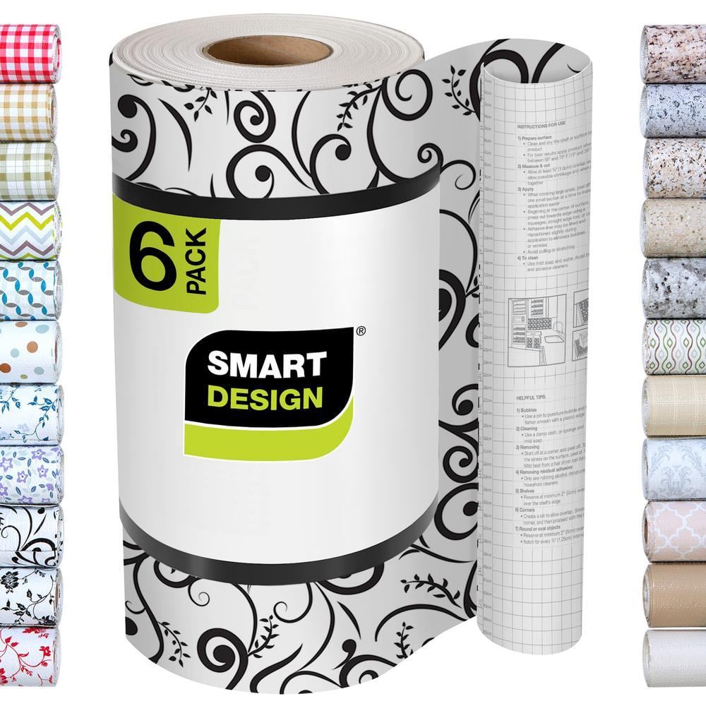 Smart Design Bonded Grip Midnight Summer Scroll 12 in. D x 120 in. L ...