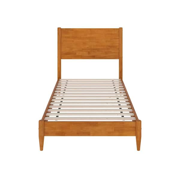 AFI Pasadena Light Toffee Natural Bronze Solid Wood Frame Twin XL Low ...