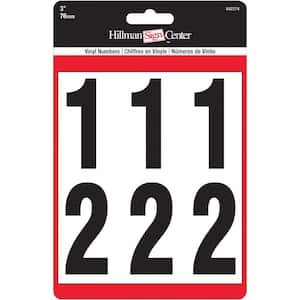 The Hillman Group 3 in. Self-Adhesive Vinyl Number Set 842274 - The ...