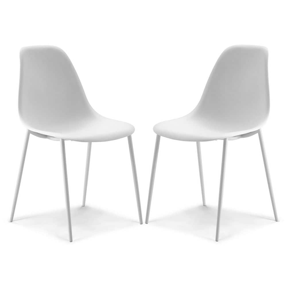 Poly and Bark White Isla Chair (Set of 2) DI-734-WHI-X2 - The Home Depot