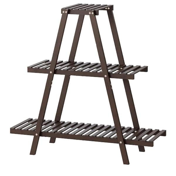 10-Pots Wooden Plant Stand Suitable for Room Corner Balcony Garden ...