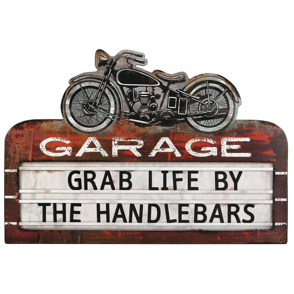 Open Road Brands Handlebars Embossed Tin Sign 90180602-S - The Home Depot