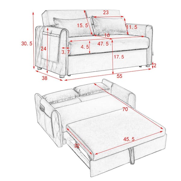 Couch Bed Dimensions - Infoupdate.org